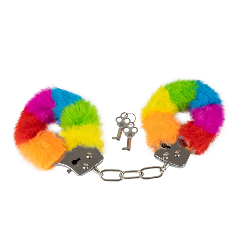 Rainbow Furry Handcuffs - Spencer and Fleetwood
